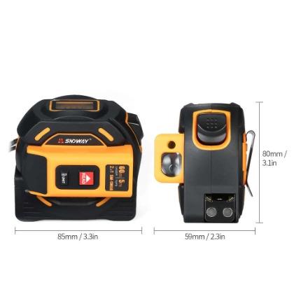 60 Meters Metal Tape Measure with Laser Distance Meter Rangefinder Self ...