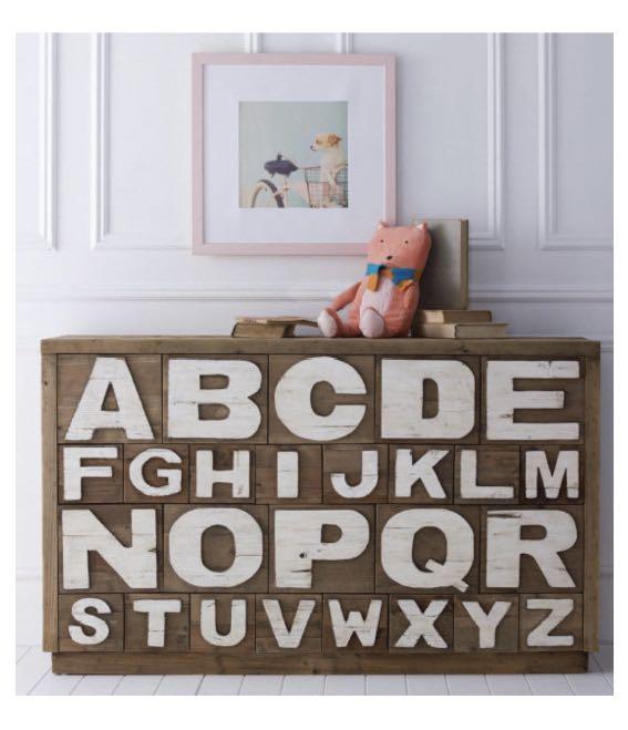 Alphabet chest of drawers, Furniture & Home Living, Furniture, Tables ...