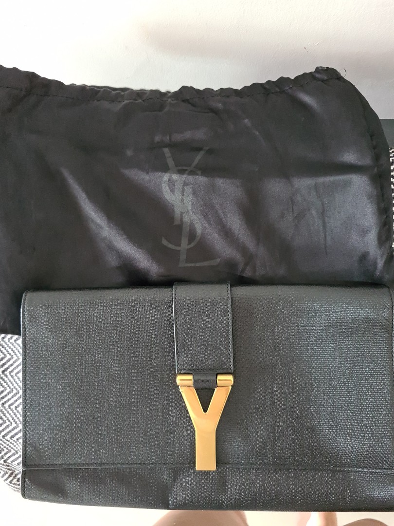 Authentic YSL clutch, Luxury, Bags & Wallets, Clutches on Carousell