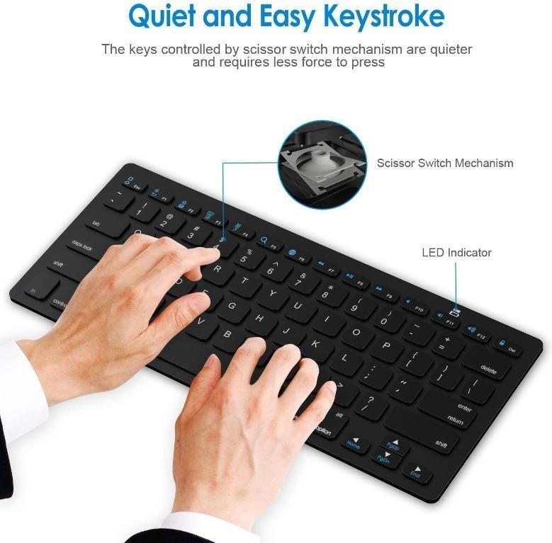 BB252 JETech 2155 Universal Bluetooth Wireless Keyboard, Black ...