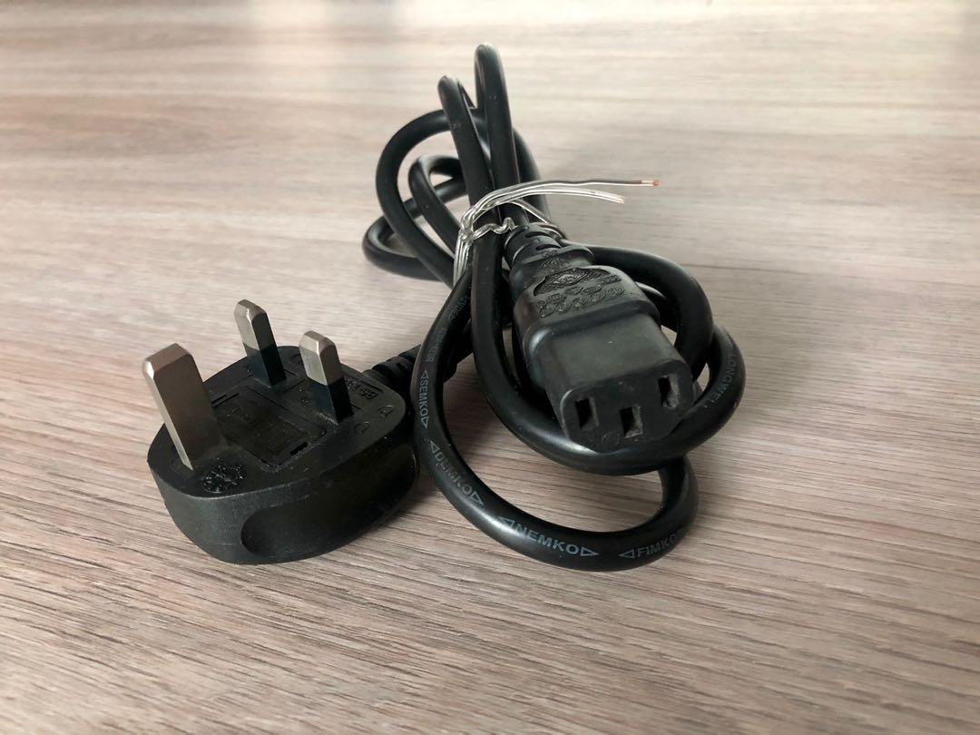 Brand New Power Cord (3-pin plug), Mobile Phones & Gadgets, Mobile ...