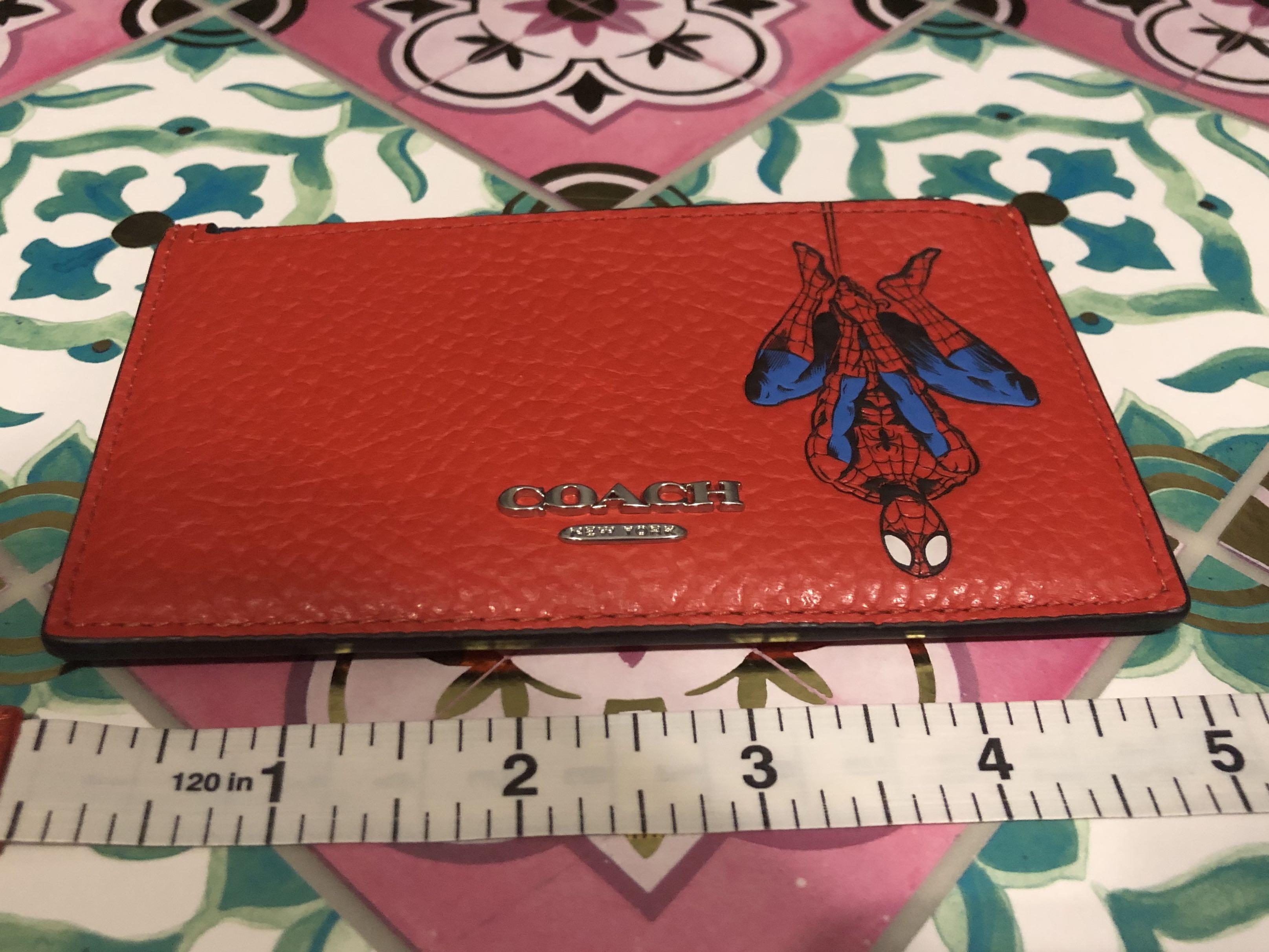 Coach x Marvel Spider-Man Leather Card Case, Luxury, Bags & Wallets on ...