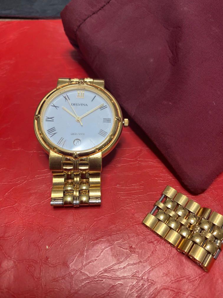 Delvina Gold Watch, Women's Fashion, Watches & Accessories, Watches on ...