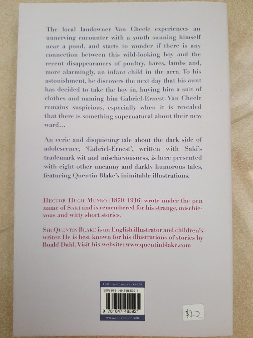 Gabriel-Ernest and Other Tales by Saki, Illustrated by Quentin Blake ...