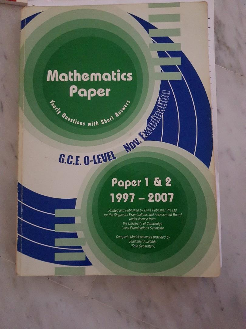 GCE O level Mathematics Paper (1997 - 2007), Hobbies & Toys, Books ...