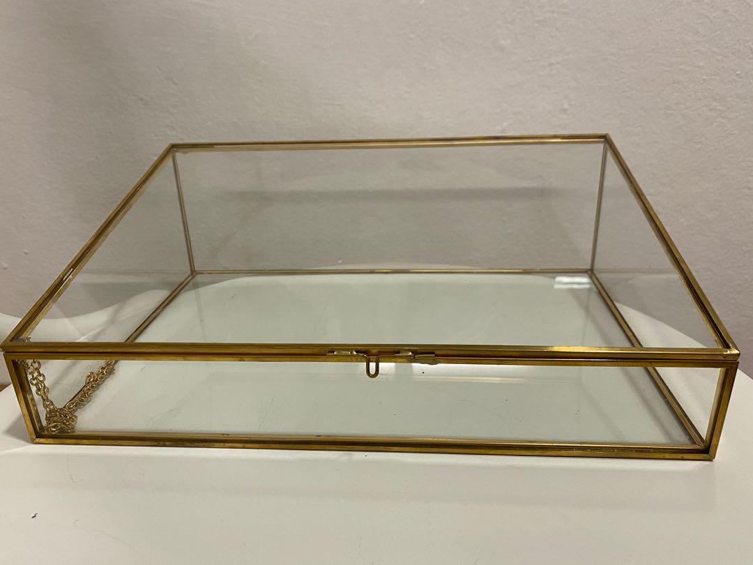 Gold rimmed glass Box, Furniture & Home Living, Home Decor, Vases ...