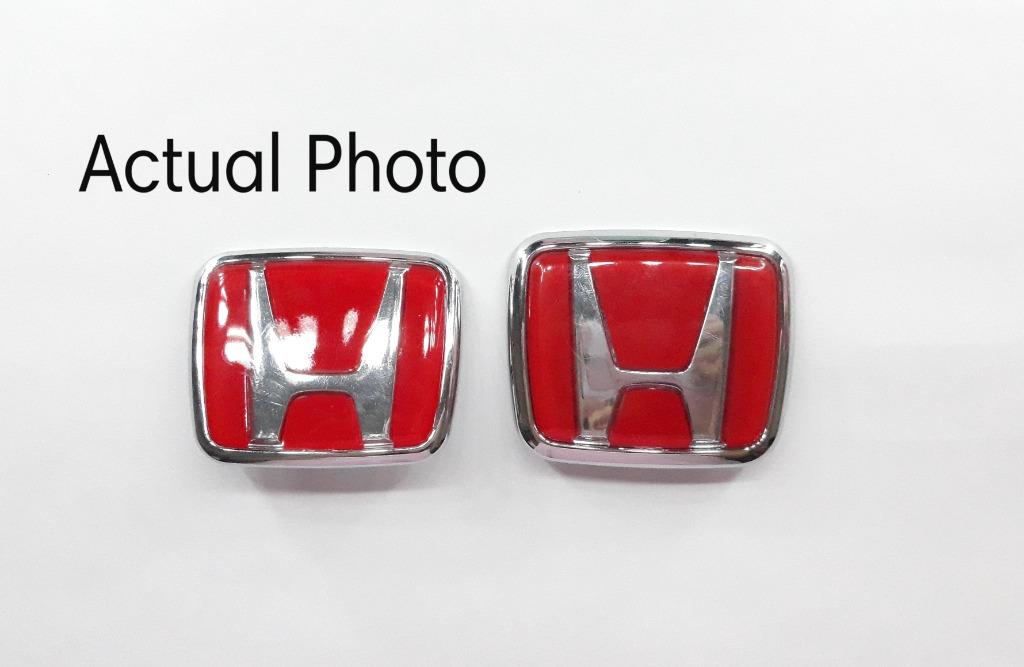 Honda Front and Rear Emblem Car Logo Emblem Rear Trunk Sticker Badge ...