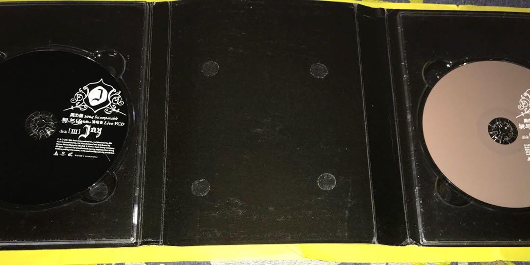 JAY CHOU 周杰倫 - 2004 INCOMPARABLE LIVE VCD SET (DISC 2 MISSING), Hobbies & Toys, Music & Media ...