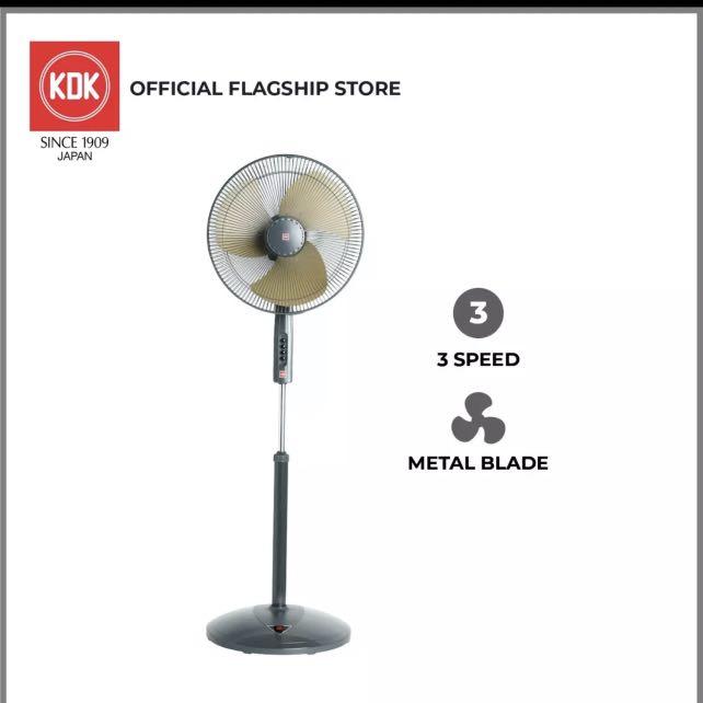 KDK Stand Fan Grey / Gold Blade, Furniture & Home Living, Lighting ...