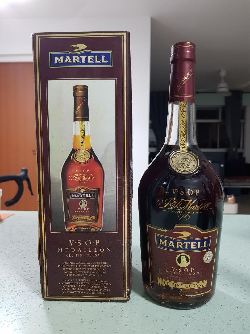 Martell V.S.O.P Medaillon Martell 1715 Old Fine Cognac - 1 litre (40% vol), Food & Drinks ...