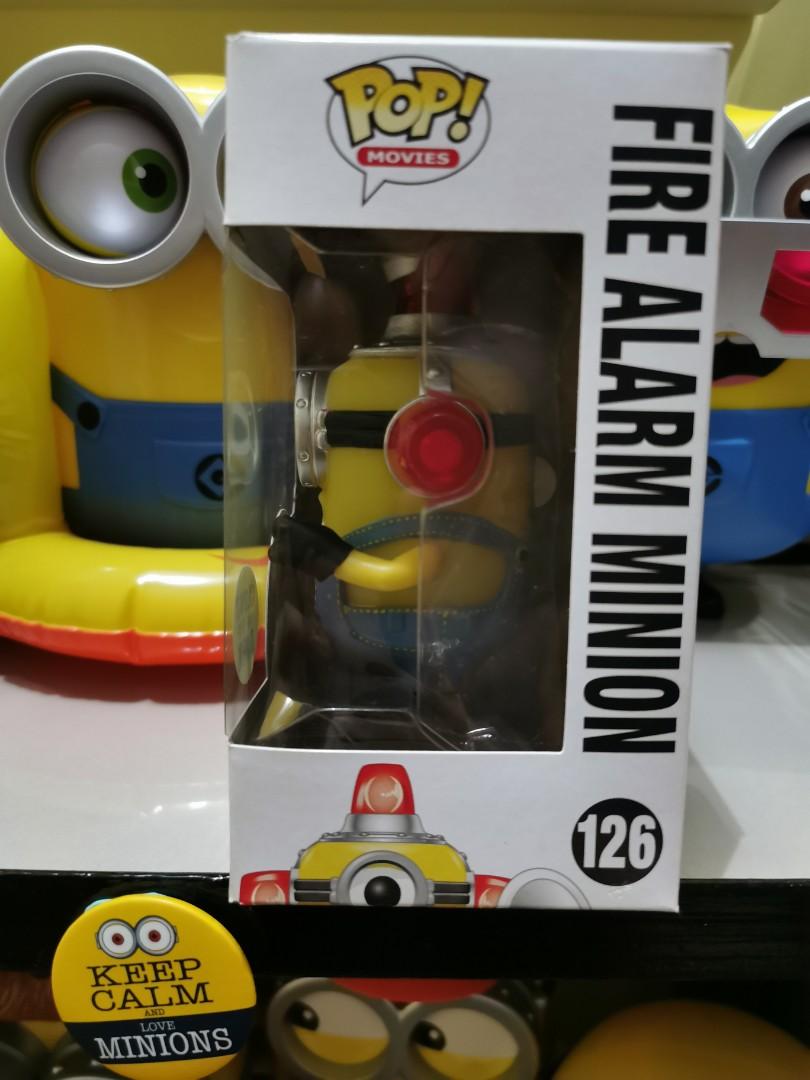 Minion Funko Pop Fire Alarm Minion #121 (Glow in the Dark) (Despicable ...