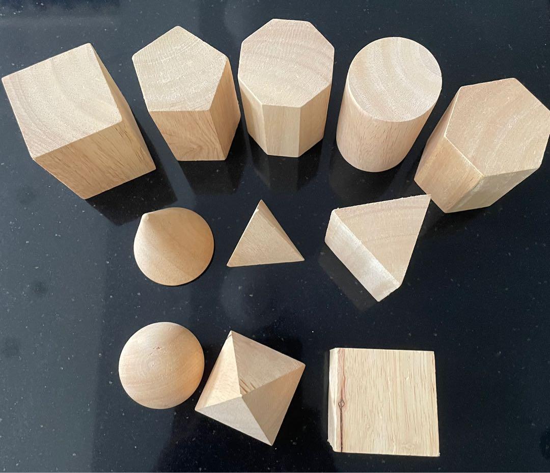 Montessori Geometric Solids 3D Shapes, Hobbies & Toys, Stationary ...
