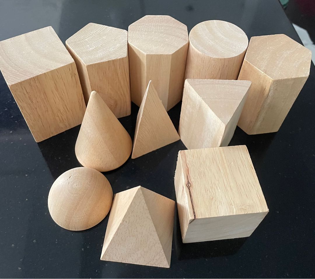 Montessori Geometric Solids 3D Shapes, Hobbies & Toys, Stationary ...