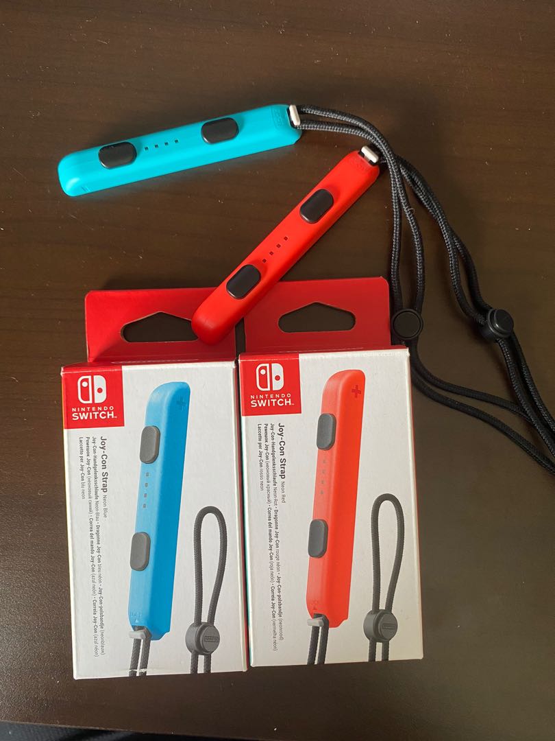 Official Joycon straps (neon blue and red) for Nintendo Switch, Video ...