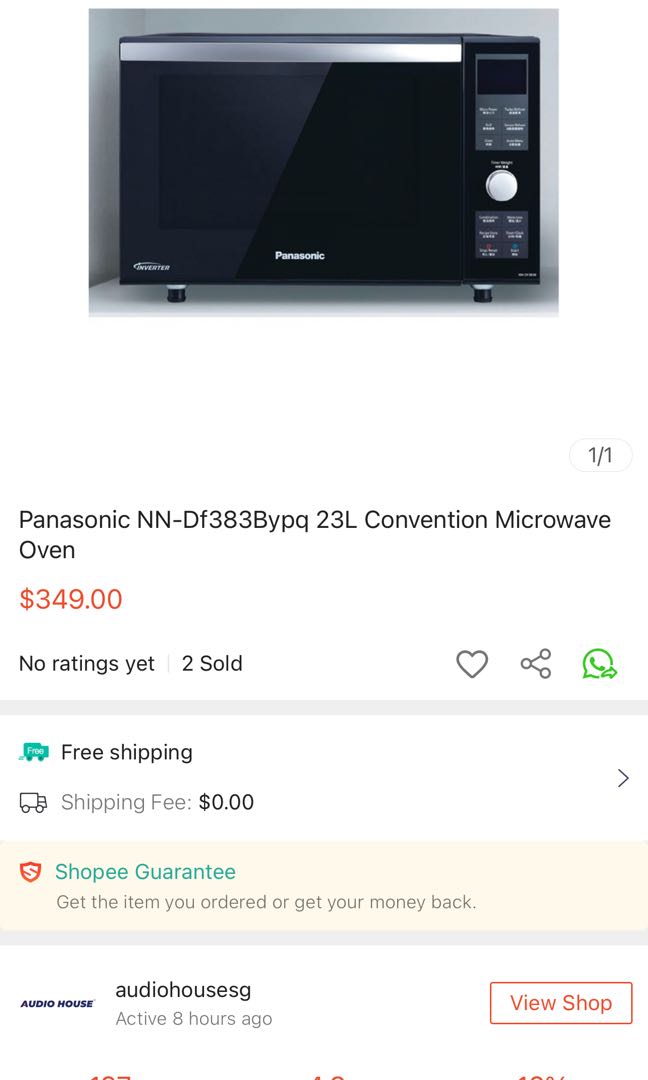 Panasonic NN-Df383Bypq 23L Convention Microwave Oven, TV & Home ...