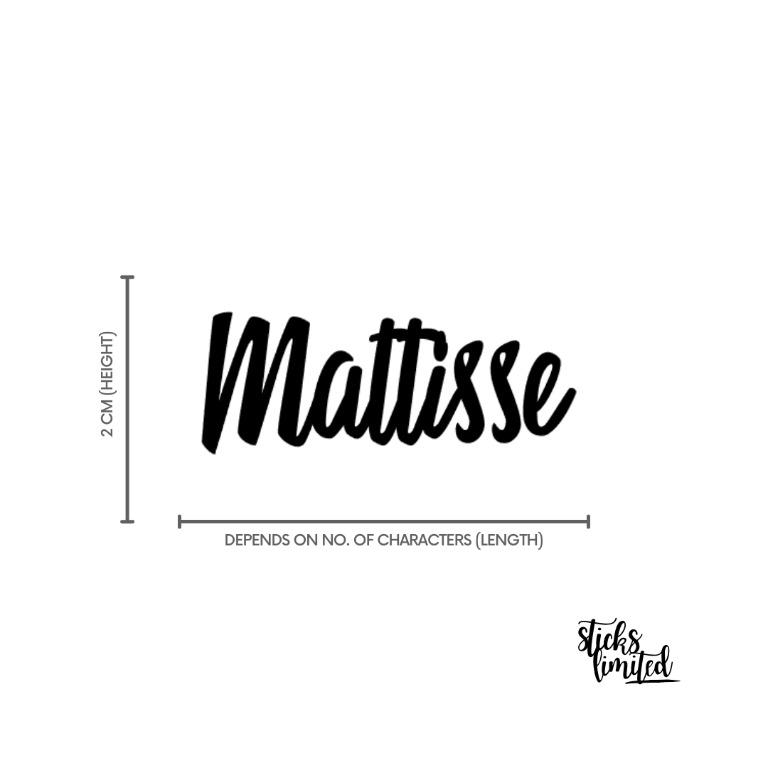 Personalize Custom Cursive Name - Vinyl die cut stickers (6 pieces set ...