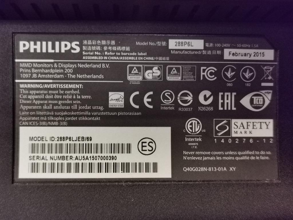 Philips Brilliance 288p 28 inch LED Monitor, Computers & Tech, Parts ...