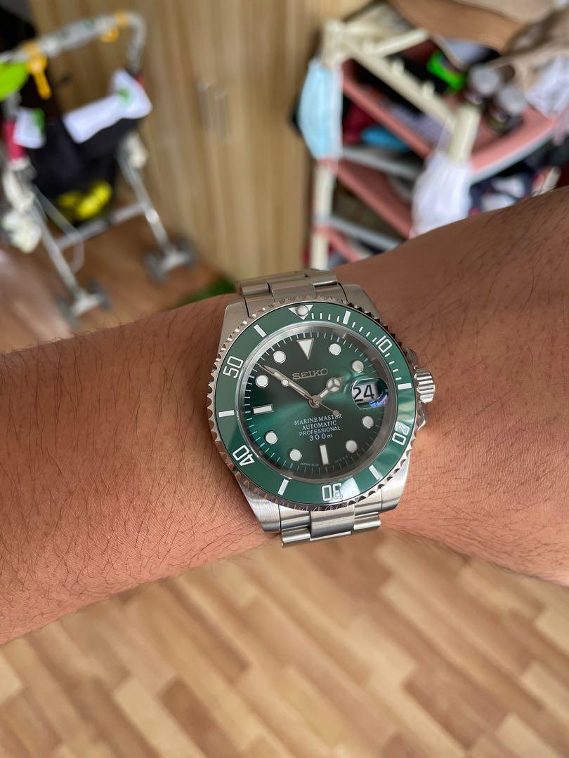 Seiko ‘hulk’ submariner mod, Men's Fashion, Watches & Accessories ...