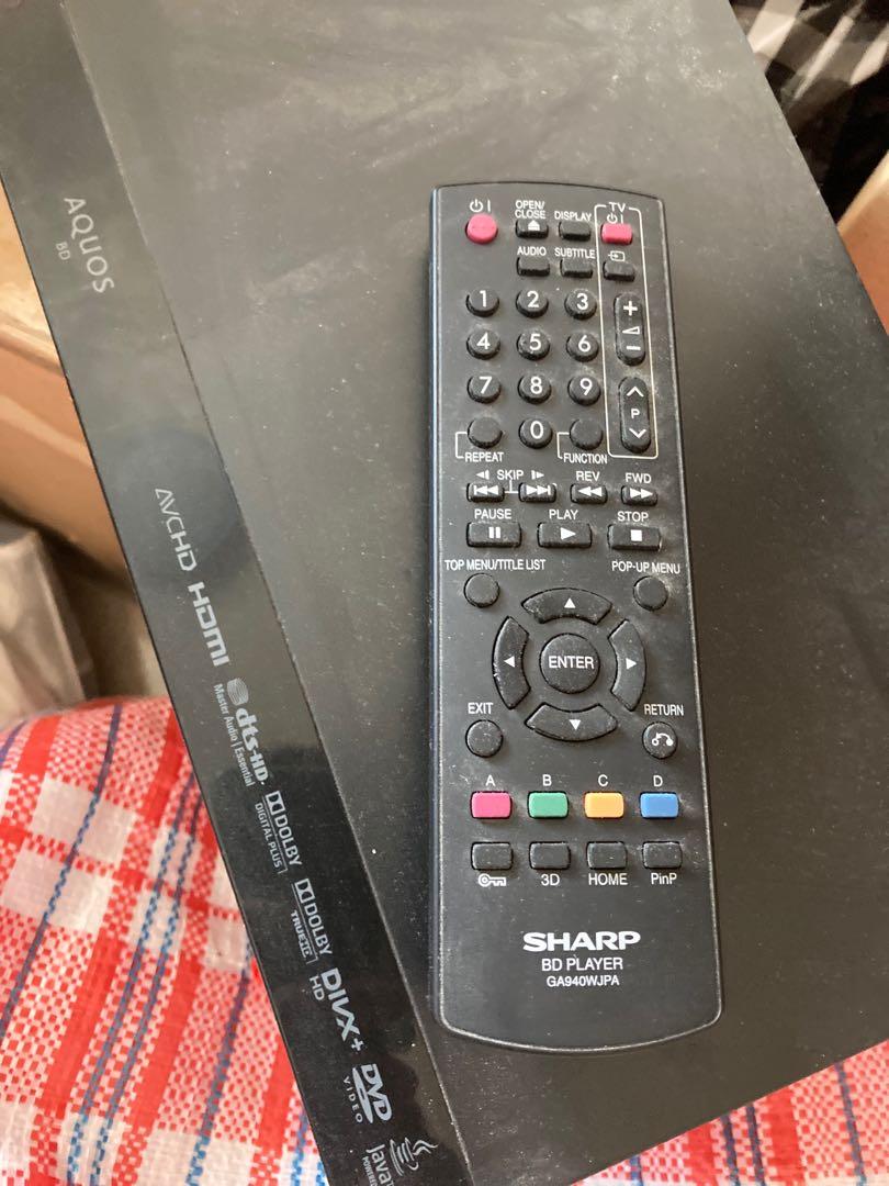 90% new Sharp Aquos 全高清3D 藍光 DVD 機 , 家庭電器, 電視 & 其他娛樂, 藍光及播放器 - Carousell