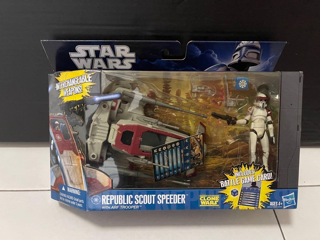 Star Wars - Republic Scout Speeder with ARF Trooper, Hobbies & Toys ...