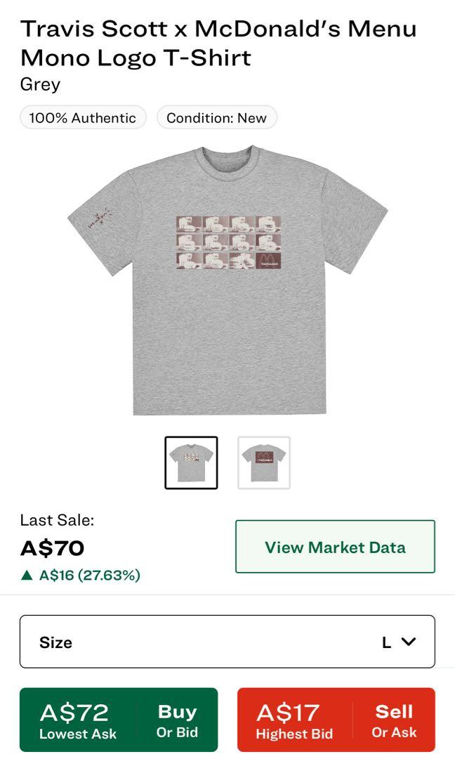 Travis scott mcdonald’s menu tee, Men's Fashion, Tops & Sets, Tshirts ...
