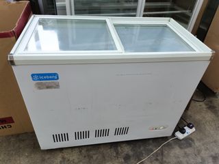 New glass door display chest freezer 100L, TV & Home Appliances ...