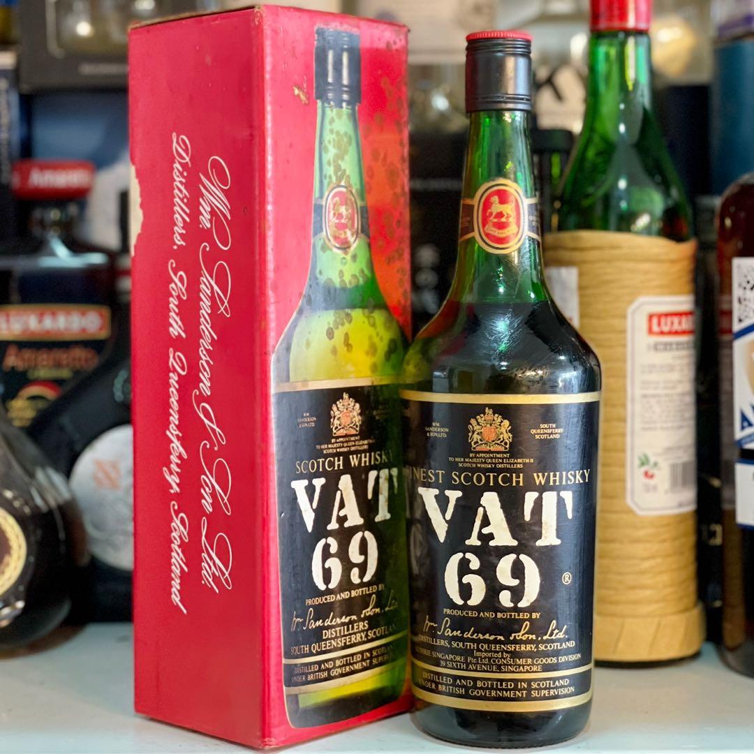 VAT69 Whisky Scotch Whiskey 1980s vintage bottle 750ml, Food & Drinks ...
