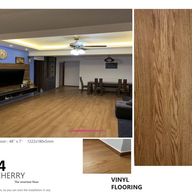5mm Vinyl Click System Flooring, Furniture & Home Living, Home Decor ...