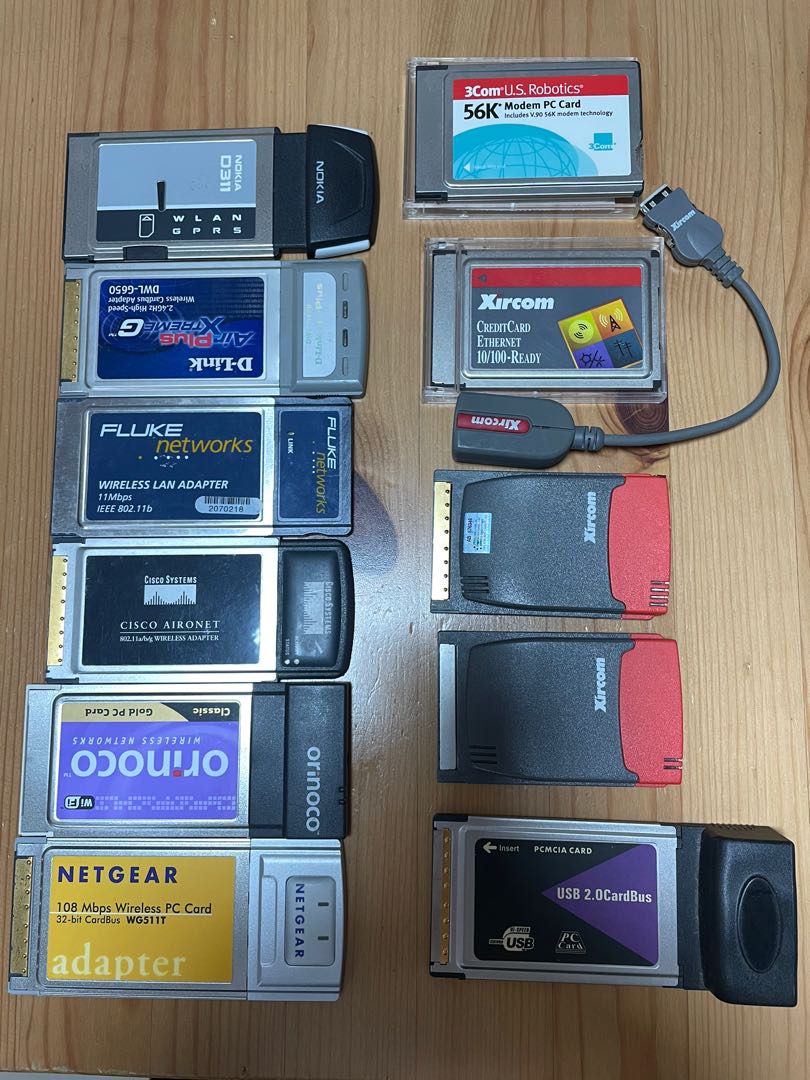 多款不同 PCMCIA 卡 Wi-Fi LAN Modem, 電腦＆科技, 電腦周邊及配件, Wifi及上網相關產品 - Carousell