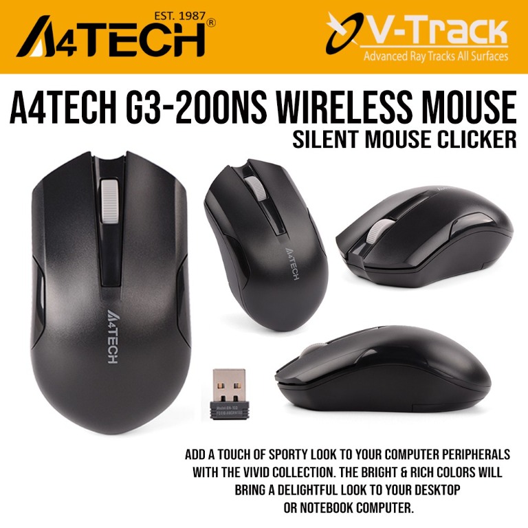 A4Tech G3-200NS silent click wireless mouse, Computers & Tech, Parts & Accessories, Other ...