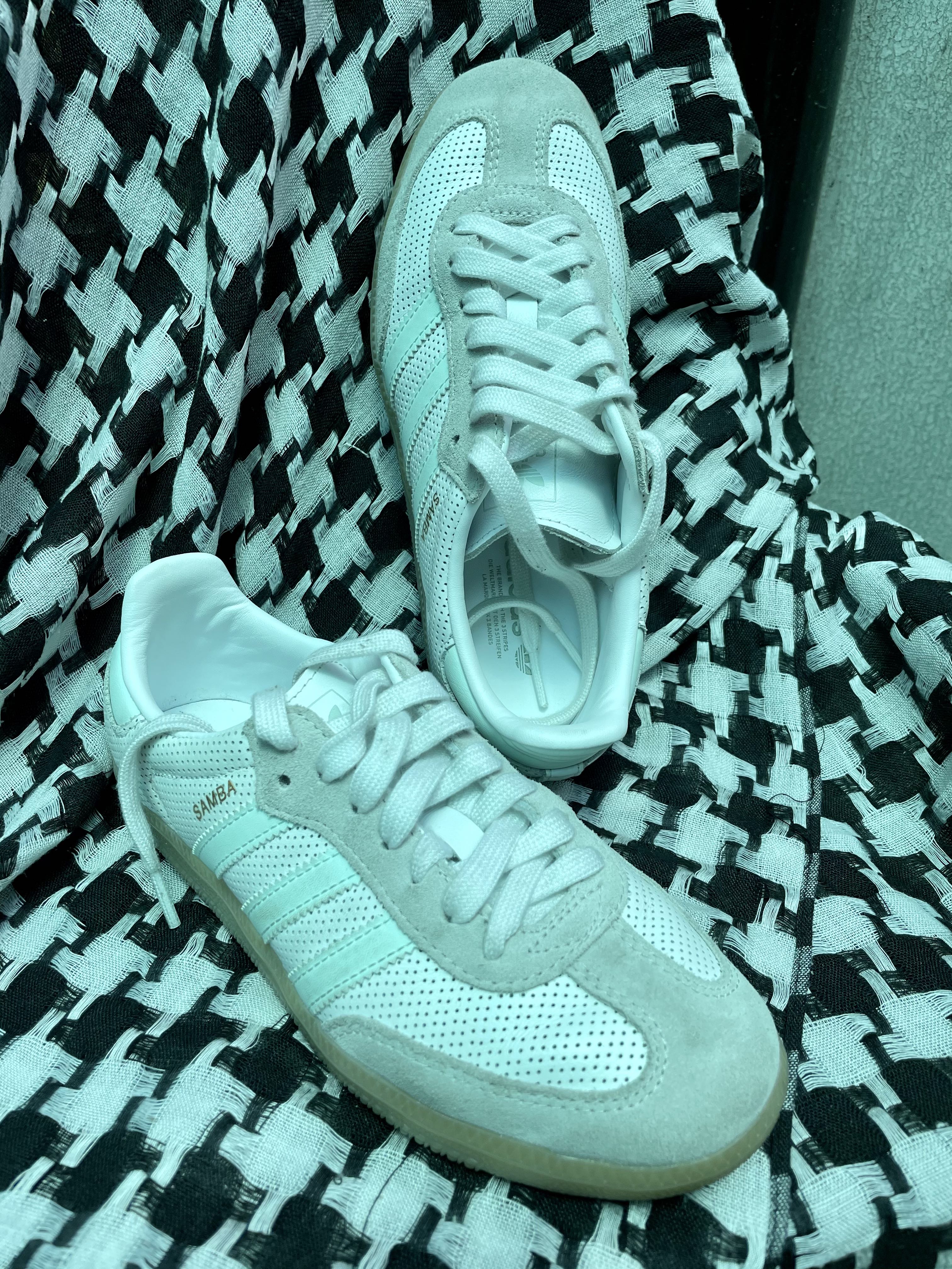 Adidas Samba OG Perforated Leather Sneakers, Women's Fashion, Footwear ...