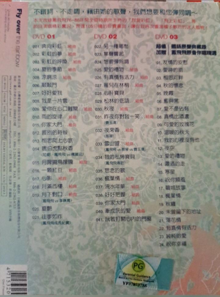 黃耀明 Anthony Wong Yiu Ming Concert Karaoke 2VCD/Fong Fei Fei 3DVD album ...