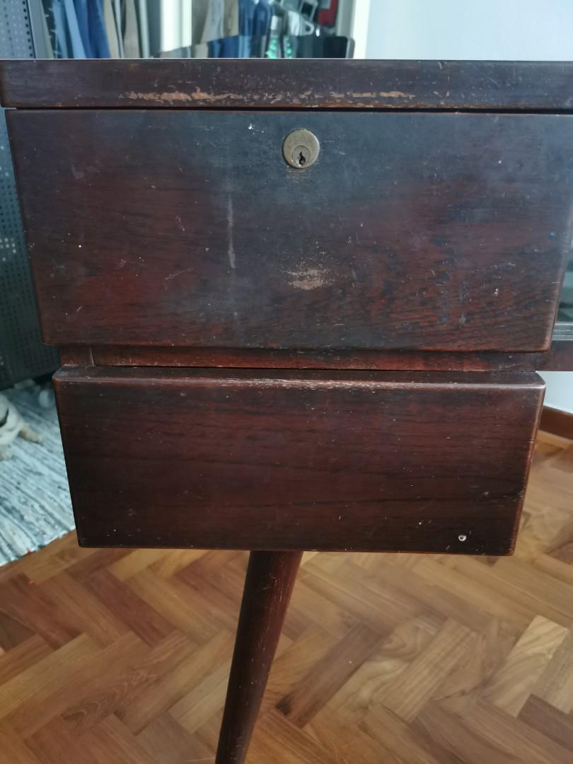 Antique Pencil Leg Study Table, Furniture & Home Living, Furniture ...