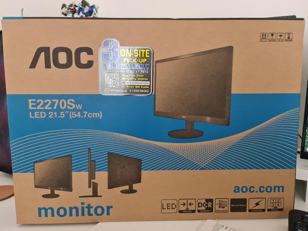 Aoc e2270sw, Computers & Tech, Parts & Accessories, Monitor Screens on ...