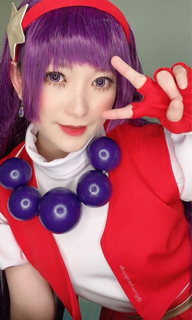 Athena KOF ML skin Purple Cosplay Wig, Hobbies & Toys, Memorabilia ...
