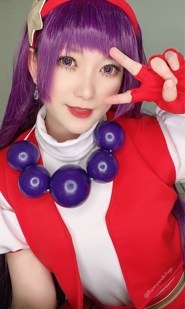 Athena KOF ML skin Purple Cosplay Wig, Hobbies & Toys, Memorabilia ...