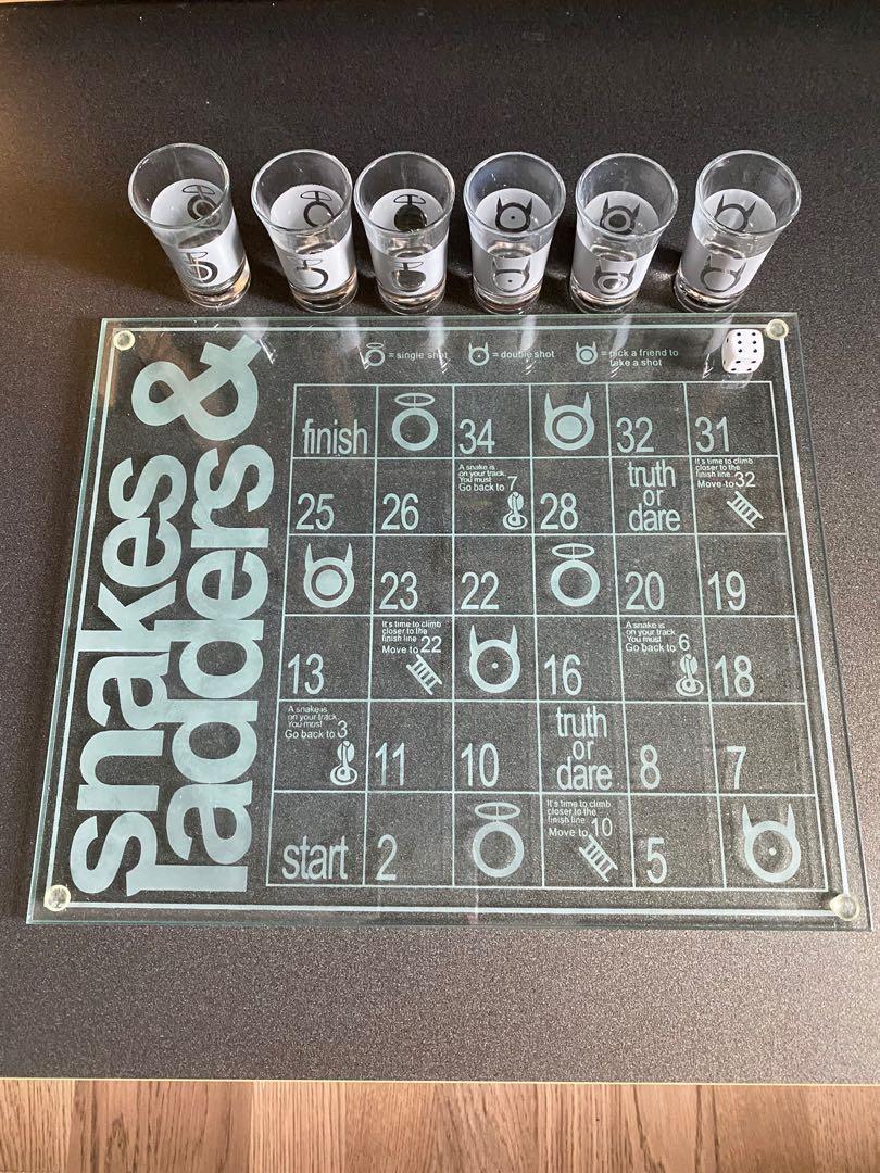 Board game Snakes and Ladders shot glasses, Food & Drinks, Beverages on ...