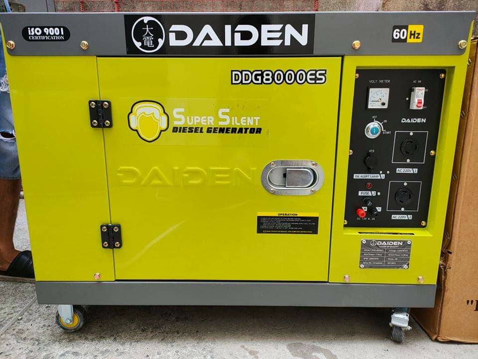 BRAND NEW DAIDEN DIESEL GENERATOR DDG-8000ES SUPER SILENT, Commercial ...