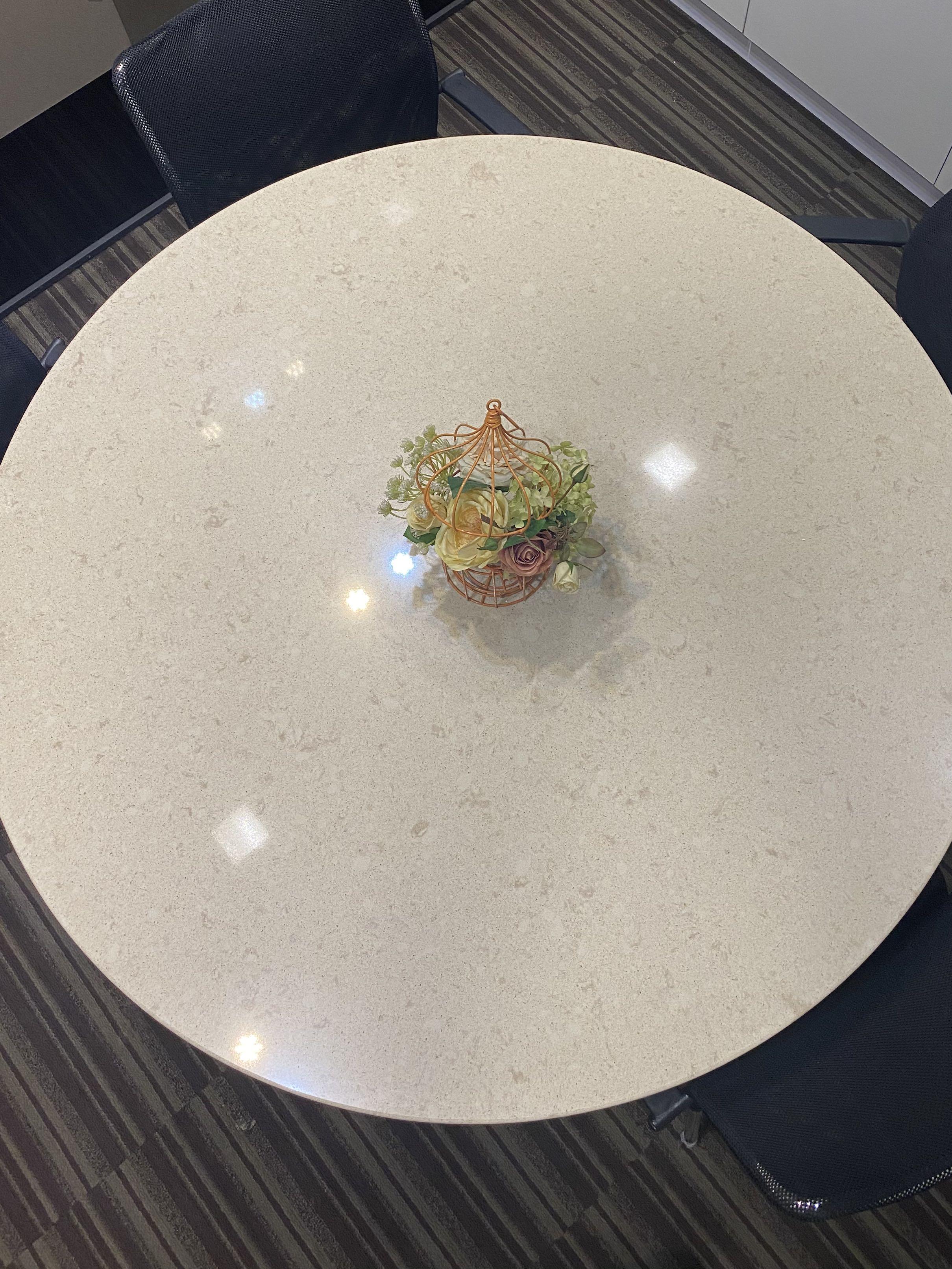 CAESARSTONE Quartz Counter Top Round Coffee Table, Furniture & Home ...