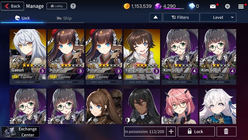 Counter Side Rare Unit Yang + Gaeun + 2 Nanahara, Video Gaming, Gaming ...