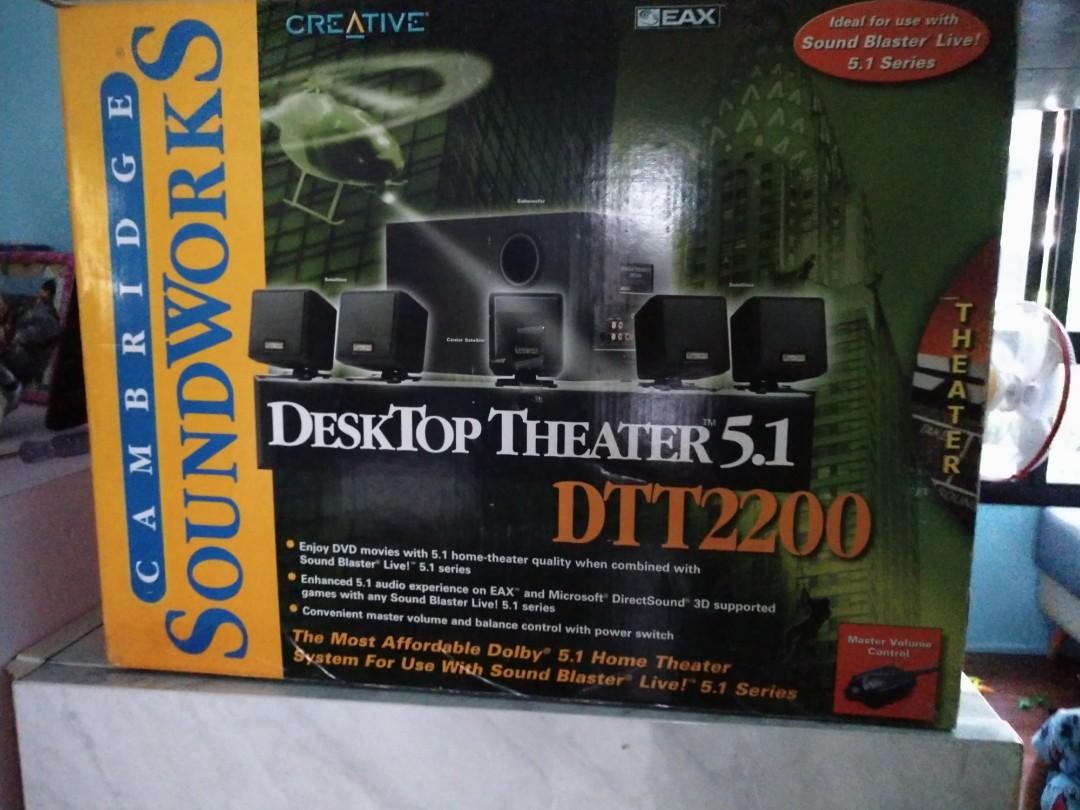 Creative DTT2200 Desktop Computer Theater 5.1 Speaker System, Audio ...