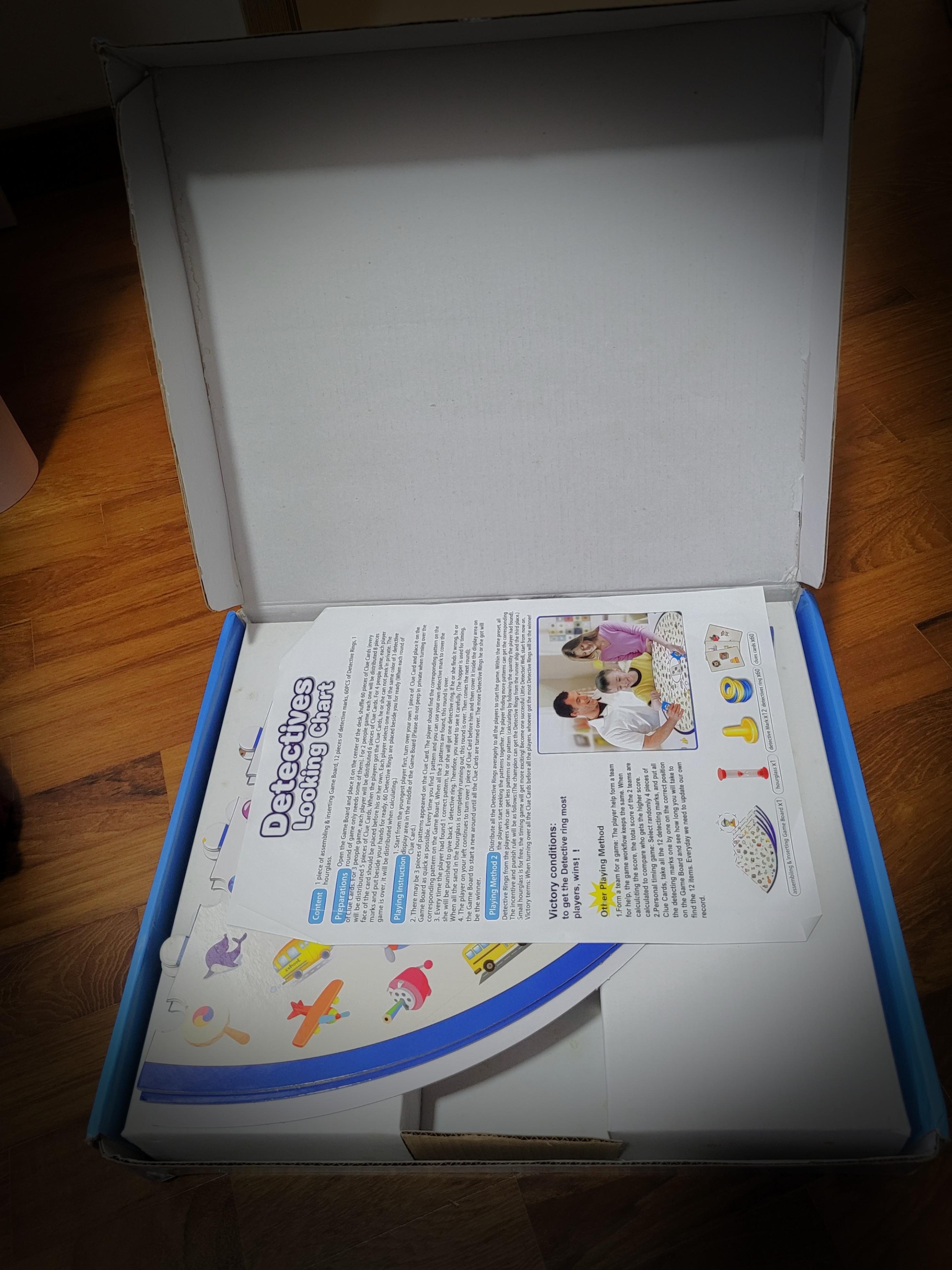 Detective looking chart. Kids board game, Hobbies & Toys, Toys & Games ...