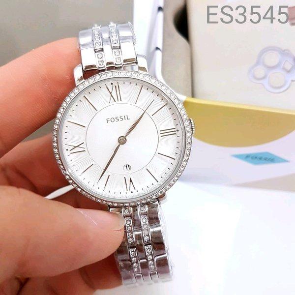 Fossil ES3545 Jacqueline Stainless Steel Silver Dial Analog Ladies ...