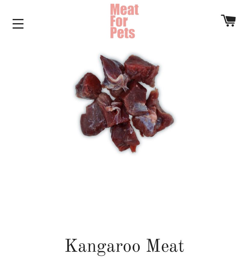 frozen kangaroo meat (cubes) (3kg), Pet Supplies, Pet Food on Carousell