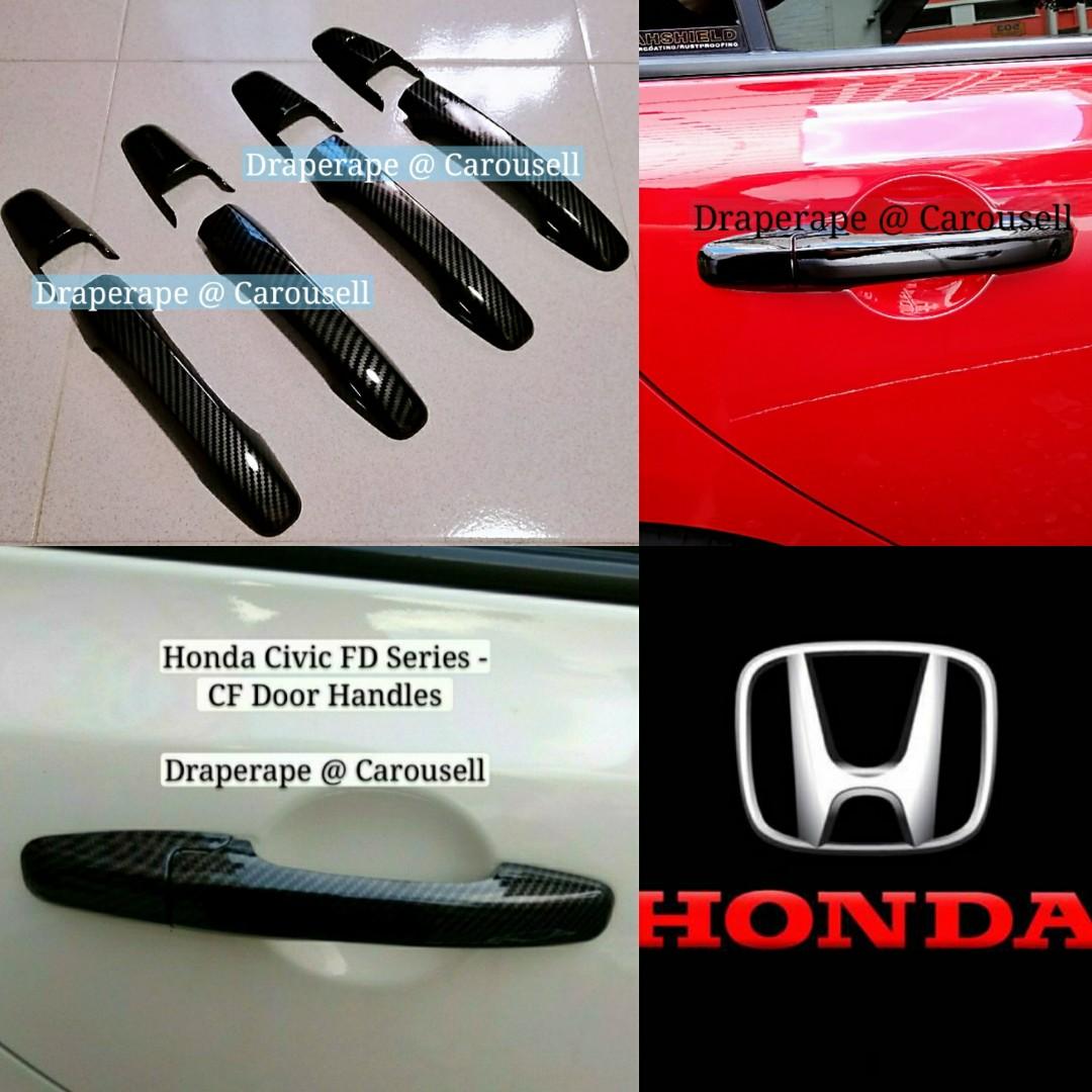Honda Civic FD1 FD2 FD3 FD4 FD2R Carbon Fiber / Gloss Black Door ...