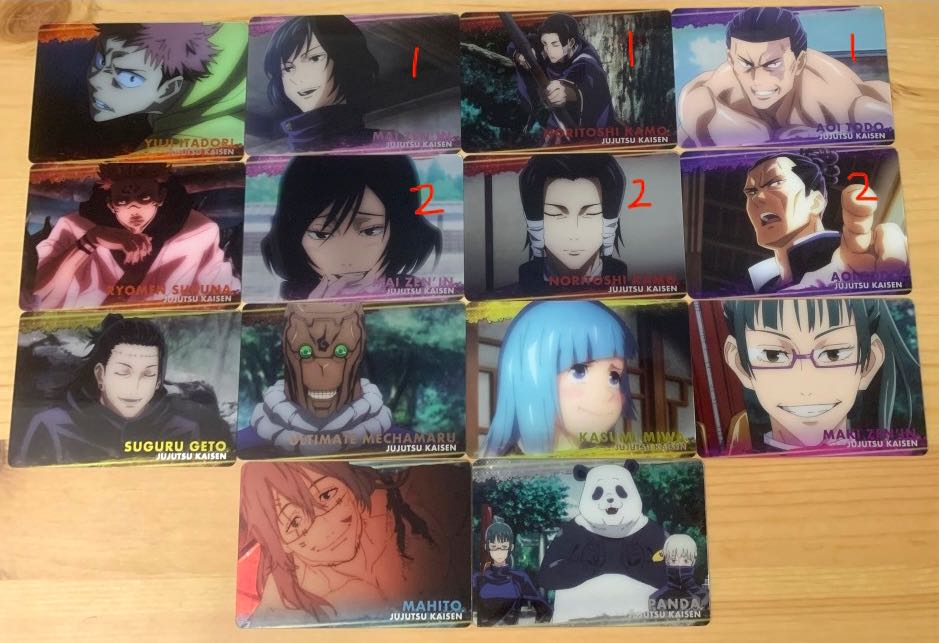 Jujutsu Kaisen Metal Cards, Hobbies & Toys, Collectibles & Memorabilia ...