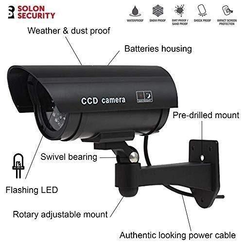 M(2) Dummy CCTV Camera Flashing LED - Fake Outdoor Security Camera ...