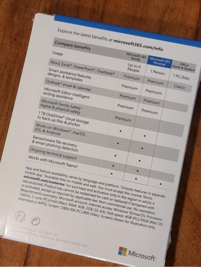 Microsoft Office 365 Personal Edition, Computers & Tech, Parts ...