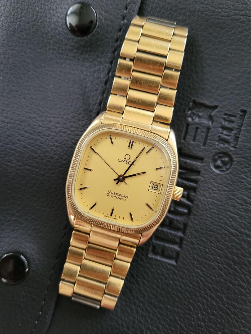 Omega Seamaster TV Dial Automatic Gold Watch, Luxury, Watches on Carousell