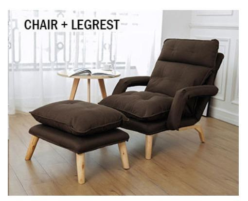 Recliner Sofa Chair + Leg Rest, Furniture & Home Living, Furniture ...